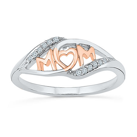 Click here for Mom Womens 2MM Diamond Accent Natural White Diamon... prices