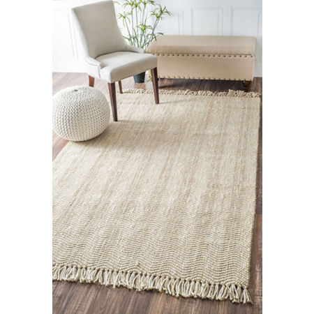 Click here for nuLoom Hand Woven Don Jute with Fringe Rug  One Si... prices