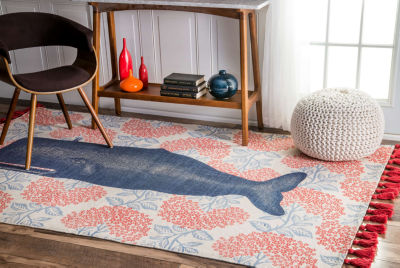 nuLoom Thomas Paul Flatweave Cotton Whale Rug, Color: Multi - JCPenney