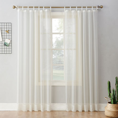 Click here for No 918 Emily Tab Top Sheer Single Curtain Panel  O... prices
