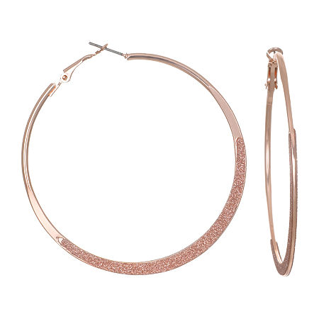 Click here for Bijoux Bar Delicates Womens 65mm Round Hoop Earrin... prices