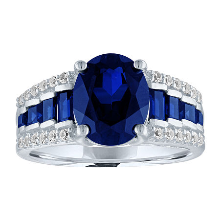 Click here for Womens Lab Created Blue Sapphire Sterling Silver C... prices