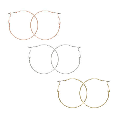 Click here for Mixit Womens 3 Pair Earring Set  One Size  Pink prices