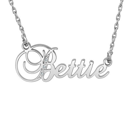 Click here for Womens White Diamond Accent Genuine Gold Personali... prices