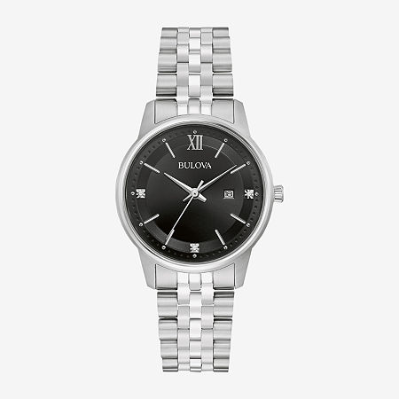 Click here for Bulova Classic Womens Crystal Accent Silver Tone S... prices