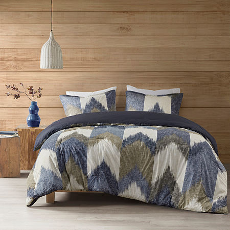 Click here for Ink+Ivy Alpine Chevron Stripe Reversible Comforter... prices
