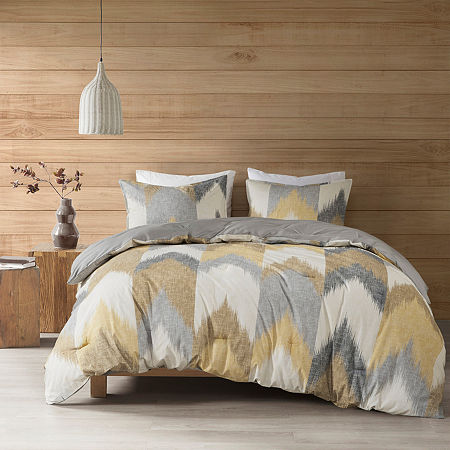 Ink+Ivy Alpine Chevron Stripe Reversible Comforter Sets  King/California King - Yellow