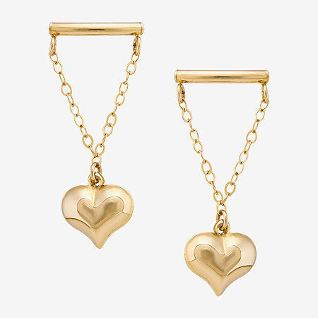 Click here for Womens 10K Gold Round Drop Earrings  One Size prices