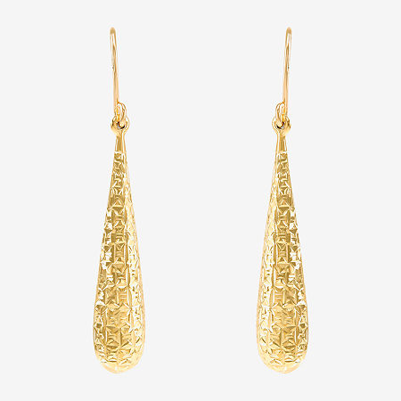 Click here for Womens 10K Gold Round Drop Earrings  One Size prices