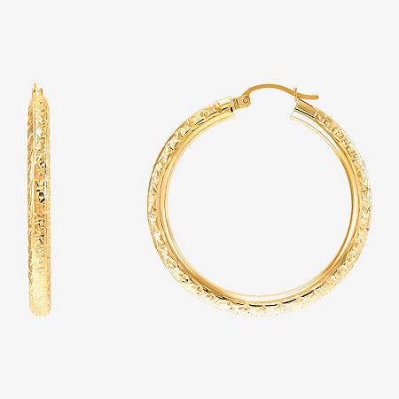 Click here for Womens 14K Gold 40mm Round Hoop Earrings  One Size prices