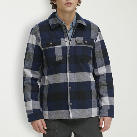 Click here for Levis Mens Flannel Shirt Jacket  Small  Blue prices