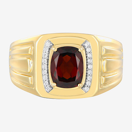 Click here for Mens 1/10 CT. T.W. Genuine Red Garnet 14K Gold Ove... prices