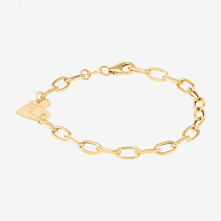 Click here for Womens 14K Gold Heart Charm Bracelet  One Size prices