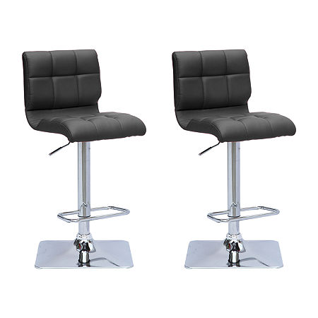 Click here for Bonded Leather Upholstered Bar Stool - Set of 2  O... prices
