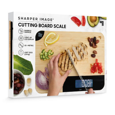 Sharper Image Bamboo Cutting Board + Scale, Color: Brown - JCPenney
