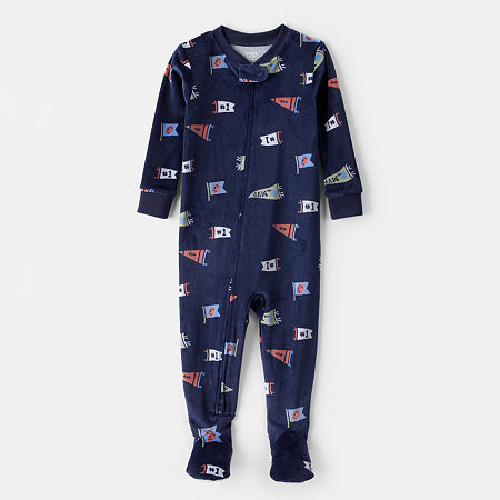 Click here for Carters Baby Boys Footed Fleece Round Neck Long Sl... prices