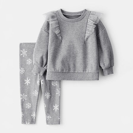Click here for Carters Baby Girls Long Sleeve Top and Pants  2-Pi... prices