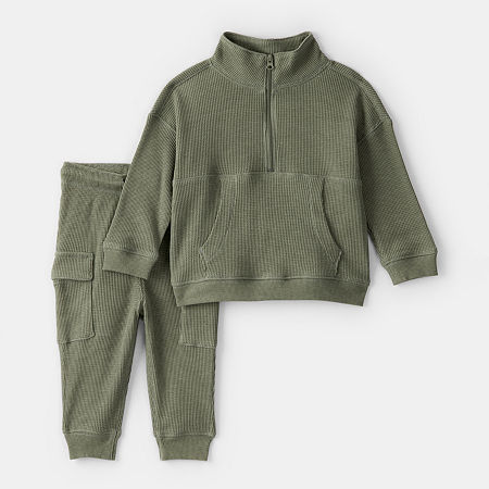 Click here for Carters Baby Boys 2-Piece Quarter Zip Jacket and J... prices