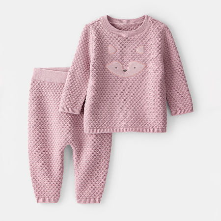 Click here for Carters Baby Girls Cotton Long-Sleeve Top & Pants... prices