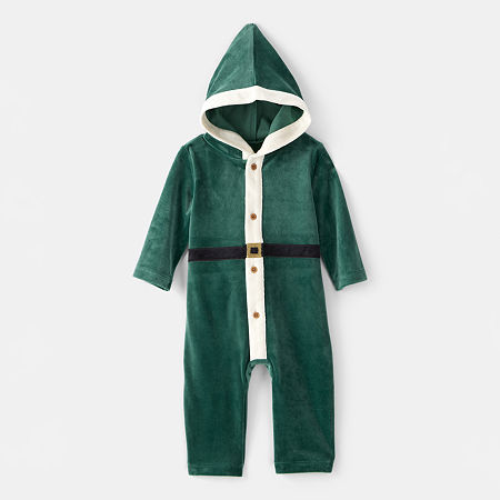Click here for Carters Baby Boys Elf Style Hooded Jumpsuit - Gree... prices