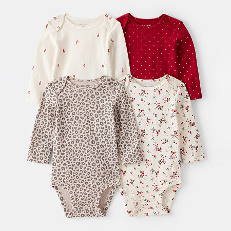 Click here for Carters Baby Cotton Long-Sleeve Bodysuits  4 Pack... prices
