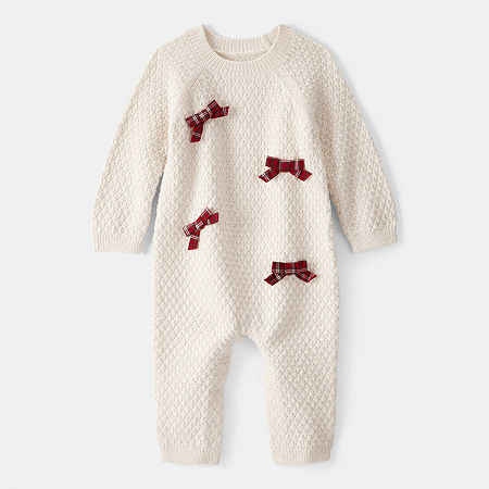 Click here for Carters Baby Girls Long Sleeves Jumpsuit - Ivory prices