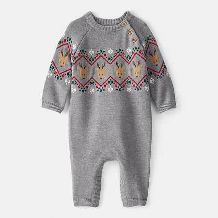 Click here for Carters Boys Round Neck Long Sleeve Jumpsuit  9 Mo... prices