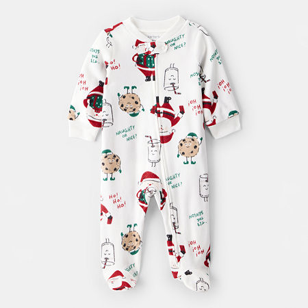Click here for Carters Baby Boys or Baby Girls Santa Print Loose-... prices