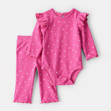 Click here for Carters Baby Girls 2-Piece Floral Bodysuit and Pan... prices
