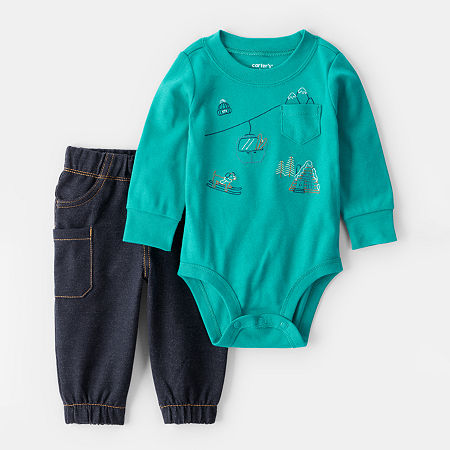 Click here for Carters Baby Boys 2-Piece Skiing Print Long-Sleeve... prices