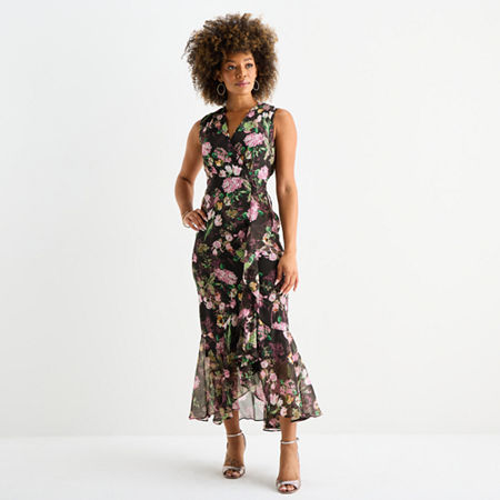 Click here for Danny & Nicole Womens Sleeveless Floral High-Low M... prices