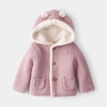 Click here for Carters Baby Girls Sherpa-Lined Cardigan - Pink prices