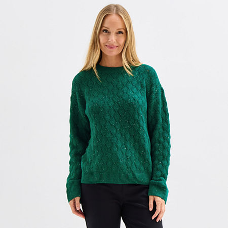 Click here for Liz Claiborne Womens Crew Neck 3/4 Sleeve Pullover... prices