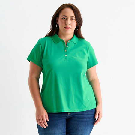 Click here for St. Johns Bay Womens Short Sleeve Plus T-Shirt  3x... prices