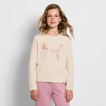 Click here for PUMA Big Kid Girls Crew Neck Long Sleeve Graphic T... prices
