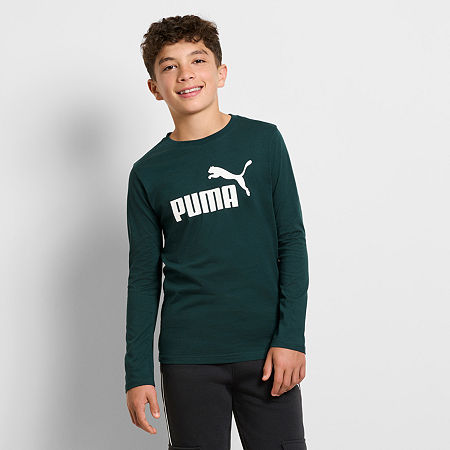 Click here for PUMA Big Kid Boys Crew Neck Long Sleeve Graphic T-... prices