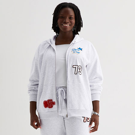 Click here for Forever 21 Womens Long Sleeve Embellished Fleece Z... prices