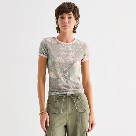 Click here for Forever 21 Womens Juniors Crew Neck Short Sleeve F... prices