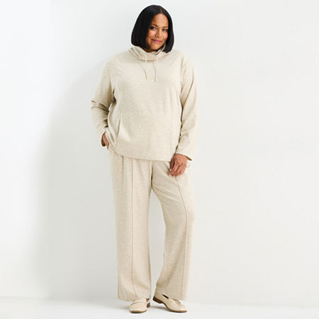 Click here for Liz Claiborne Womens Plus Wide Leg Mid Rise Jogger... prices