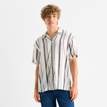 Click here for Arizona Mens V Neck Short Sleeve Relaxed Fit Butto... prices