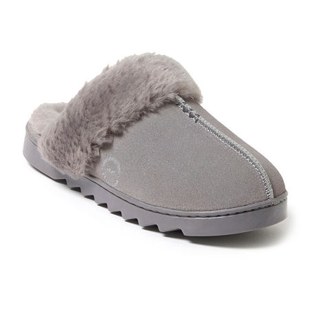 Click here for Dearfoams Womens Slip-On Slippers  6  Gray prices