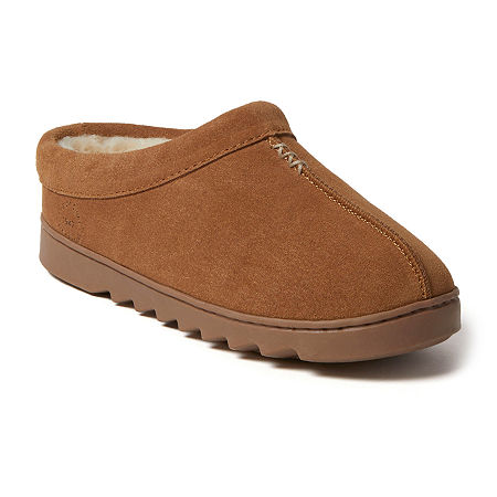 Click here for Dearfoams Womens Slip-On Slippers  6  Brown prices