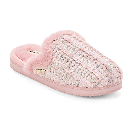 Click here for Dearfoams Womens Paris Chenille Shaped Tab Scuff S... prices