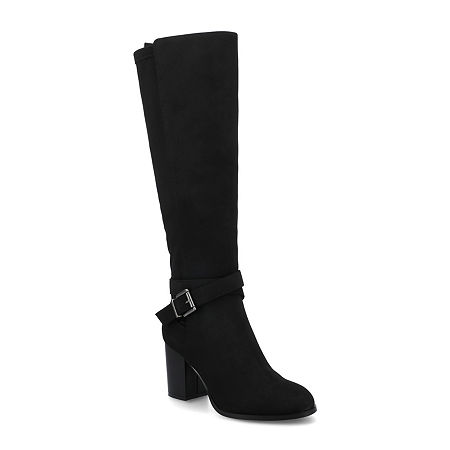 Click here for Journee Womens Avalonn Buckle Strap Knee High Stac... prices