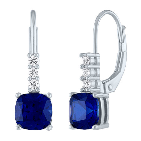 Click here for Womens Lab Created Blue Sapphire Sterling Silver D... prices