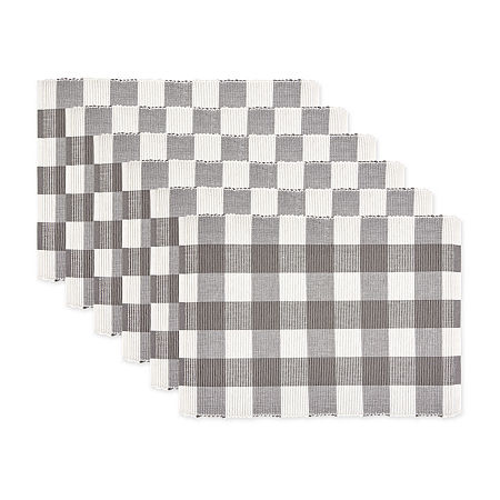 Click here for Design Imports Buffalo Check Ribbed Placemat  Set... prices