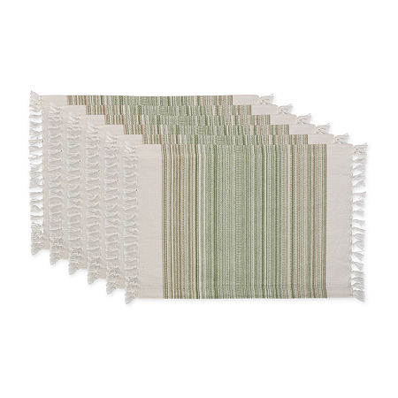 Click here for Design Imports Striped Fringed 6-pc. Placemat  One... prices