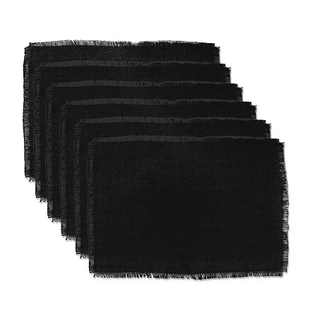 Design Imports 6-pc. Placemat  One Size  Black