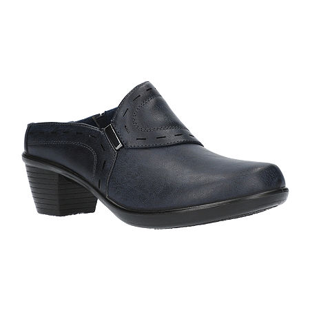 Easy Street Cynthia Comfort Mules - Navy