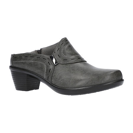 Easy Street Cynthia Womens Round Mules  7 Wide  Gray